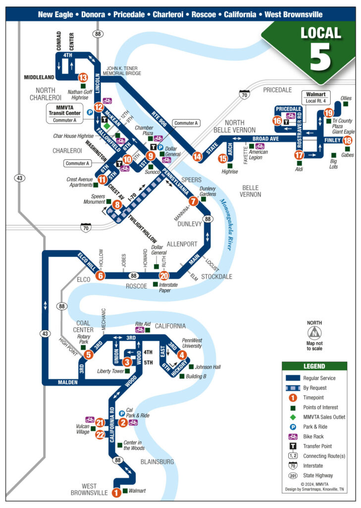 Local 5 – Mid Mon Valley Transit