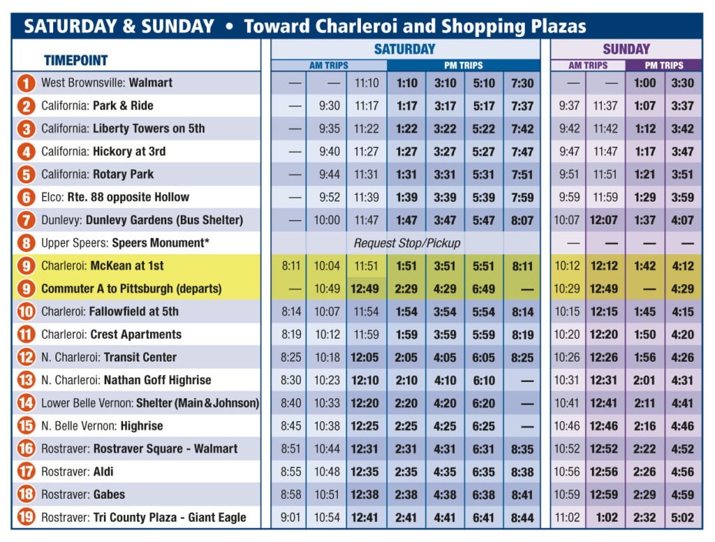 Local 5 – Mid Mon Valley Transit